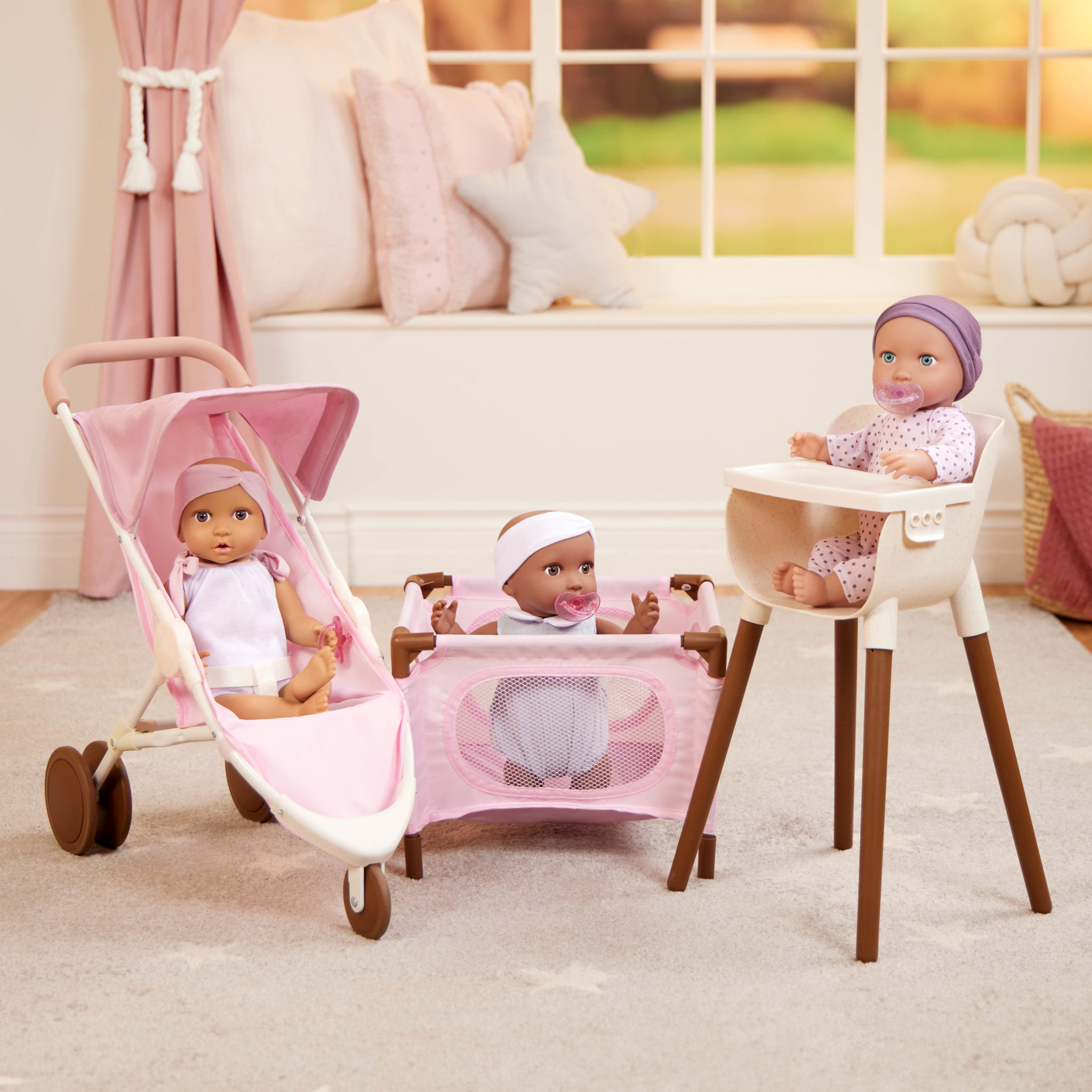 Baby Doll High Chair & Feeding Set | lullababydolls.com